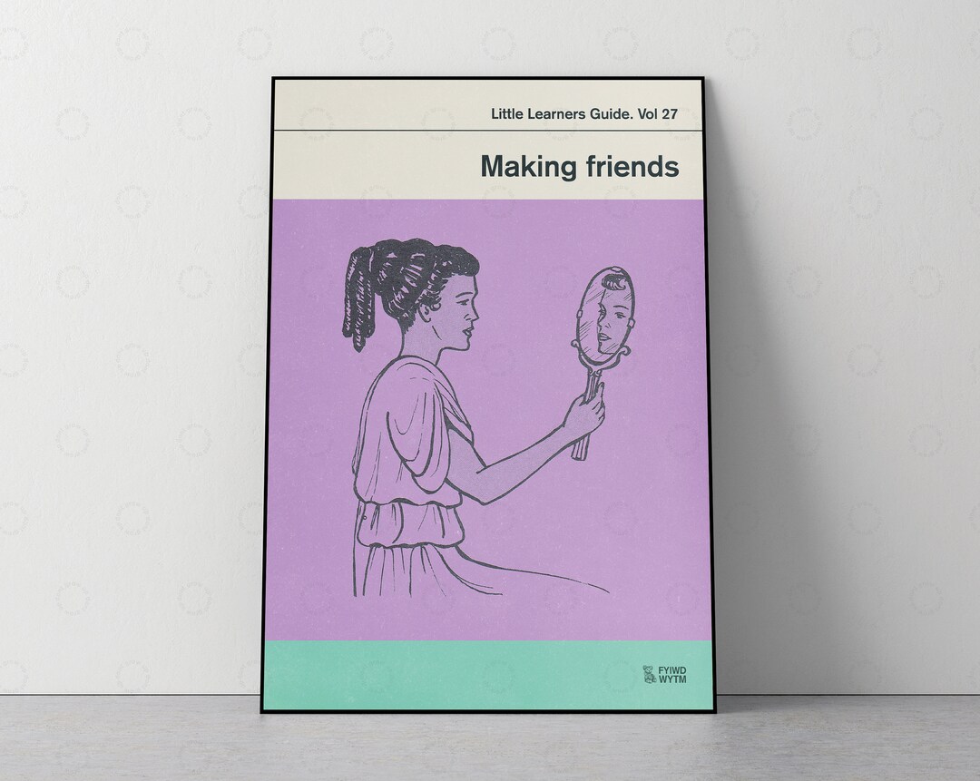 Vol 27. Making Friends - Poster, Retro Book Cover, Vintage Print ...
