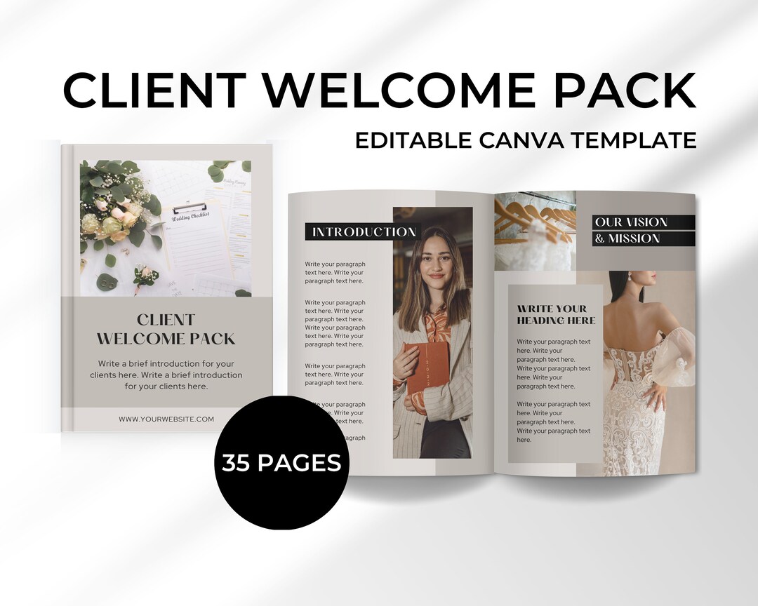 Client Welcome Pack, Client Canva Template, Canva Ebook Template, Ebook ...