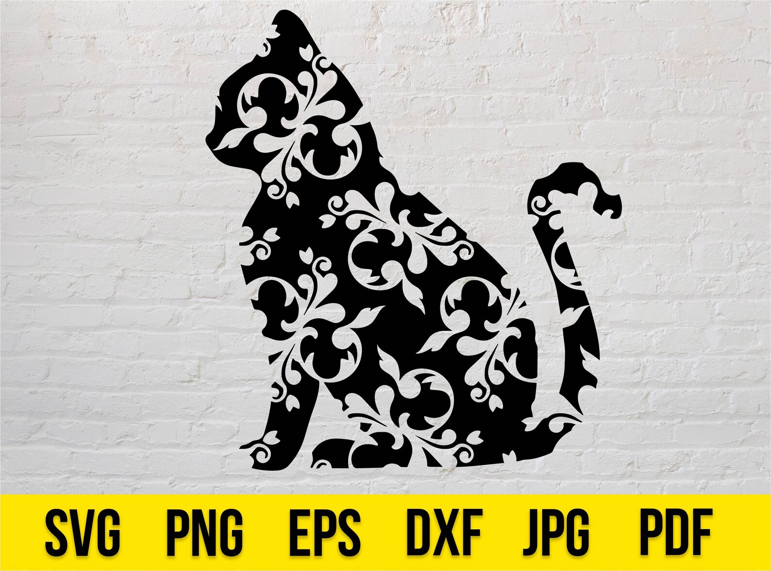Cat Svg Cat Silhouette Svg Black Cat Svg Halloween Svg Kitten Svg