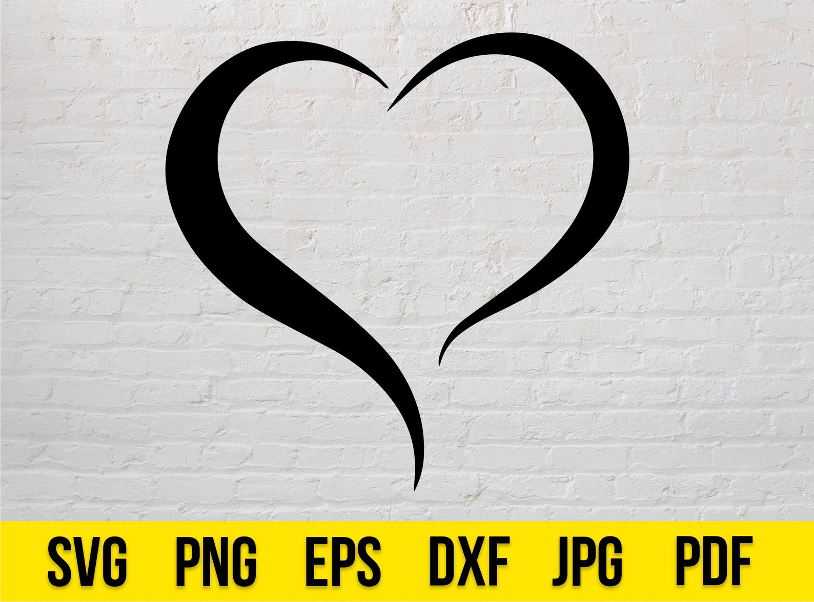 Thin Heart Outline Svg Heart Outline Svg Open Heart Svg - Etsy