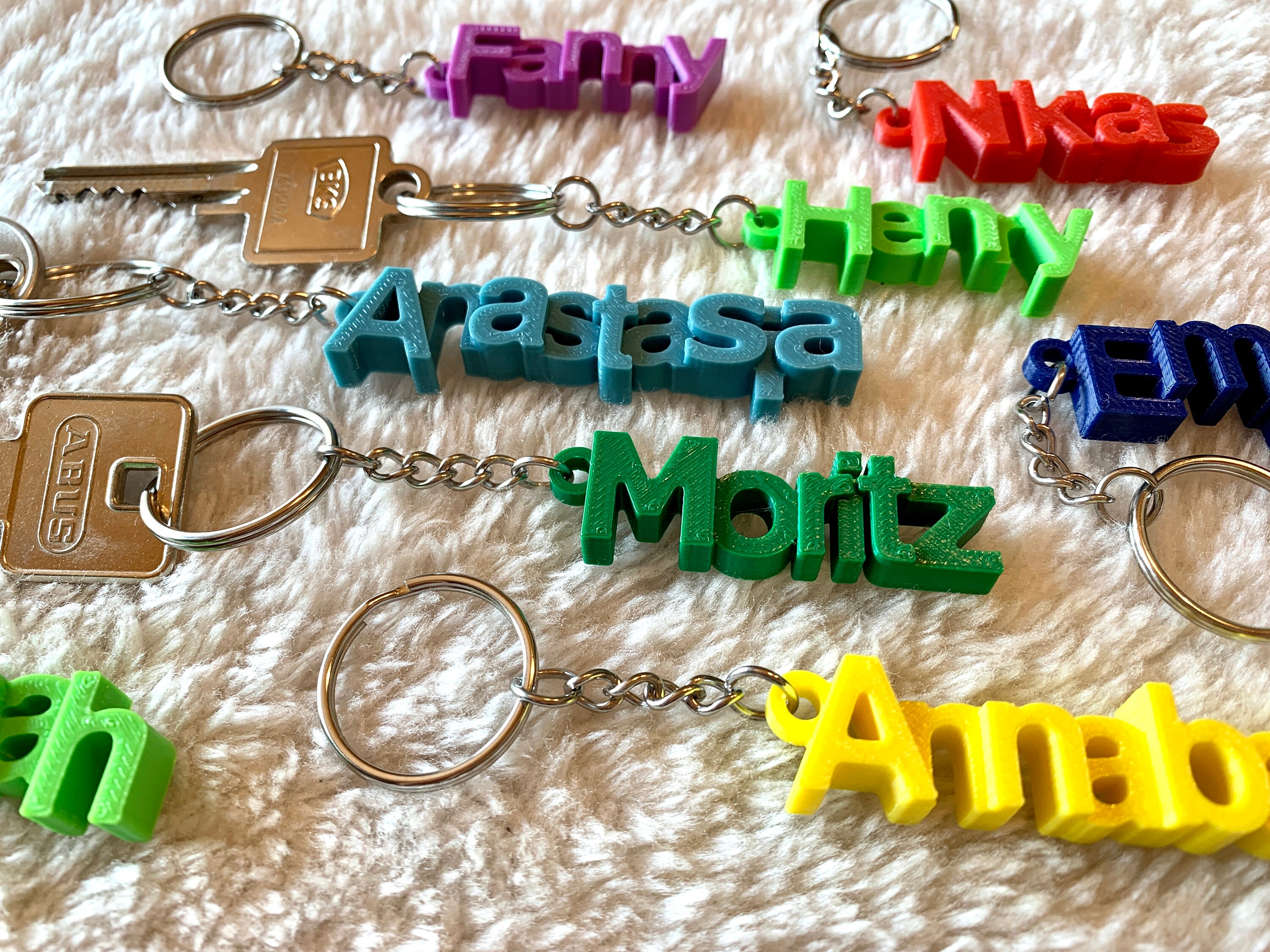 Personalized key fob 3D printing own pendant every name | Etsy