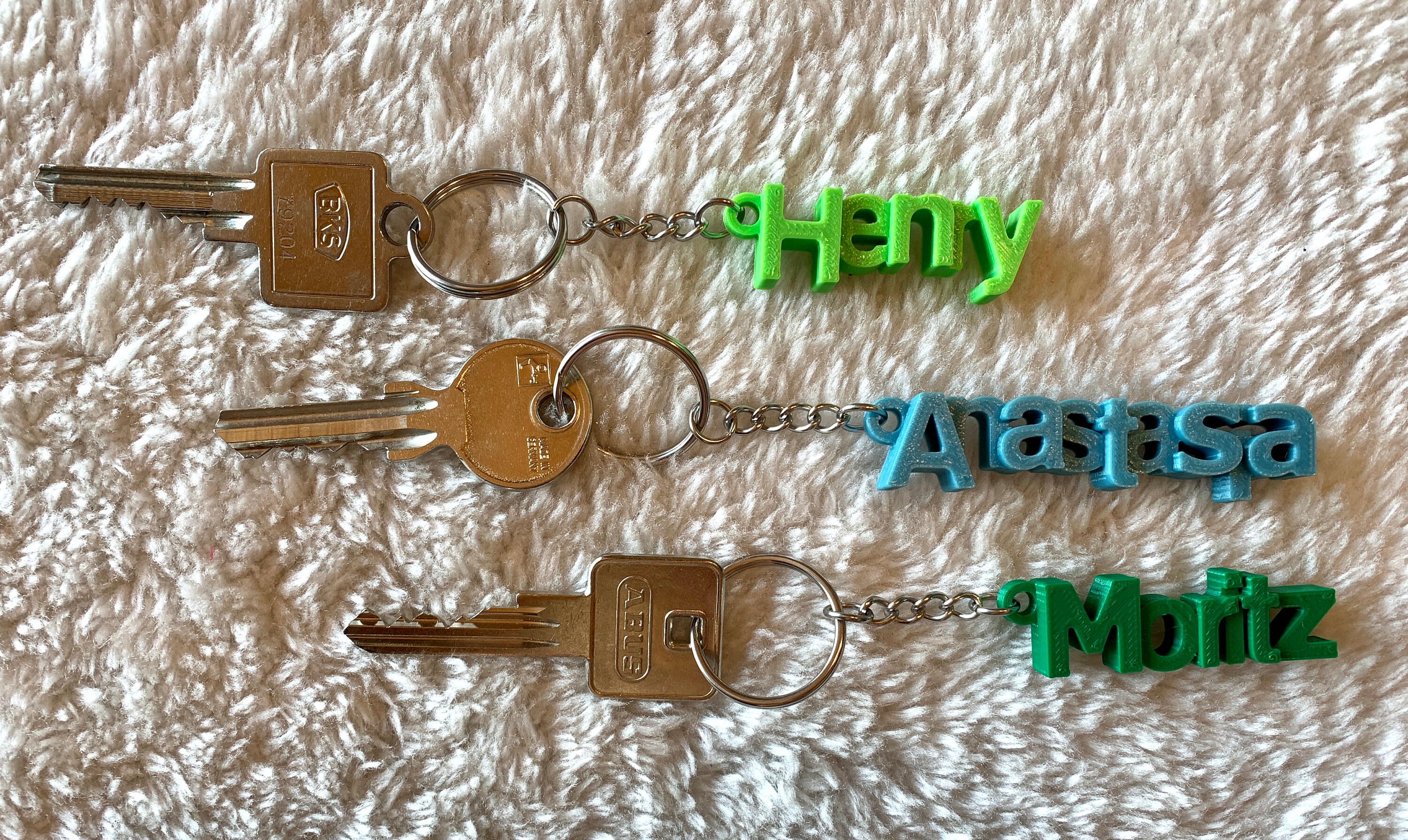 Personalized key fob 3D printing own pendant every name | Etsy