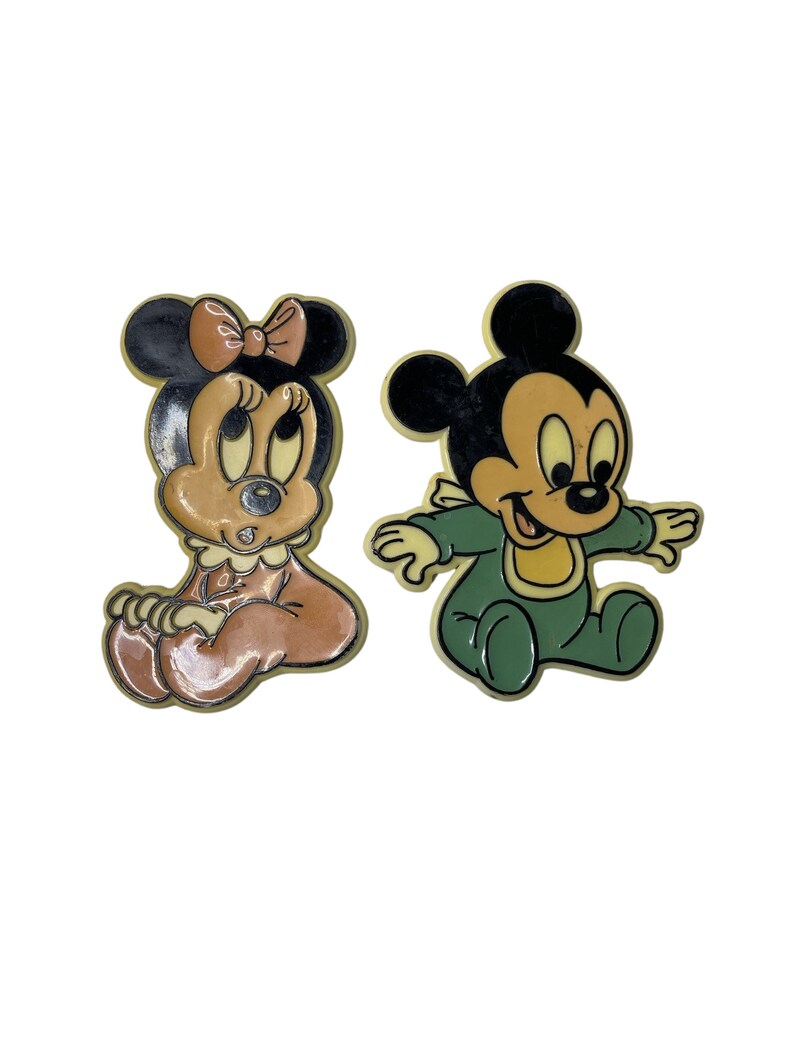 Walt Disney Company Vintage 1984 Magnets Mickey and Minnie Mouse as ...