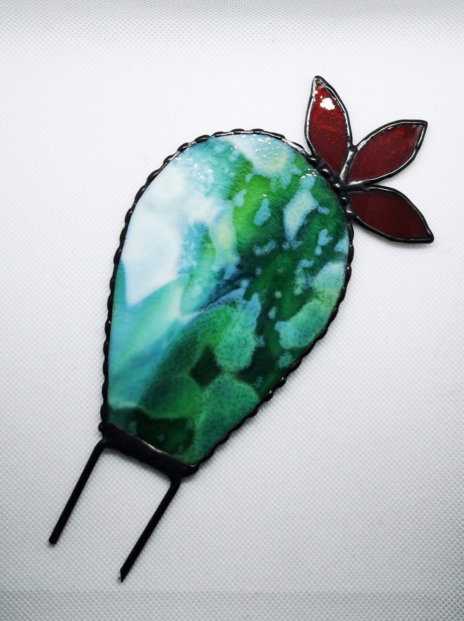 Stained Glass Cactus Plant Stake, Stained Glass Cactus, Pot Stake - Etsy