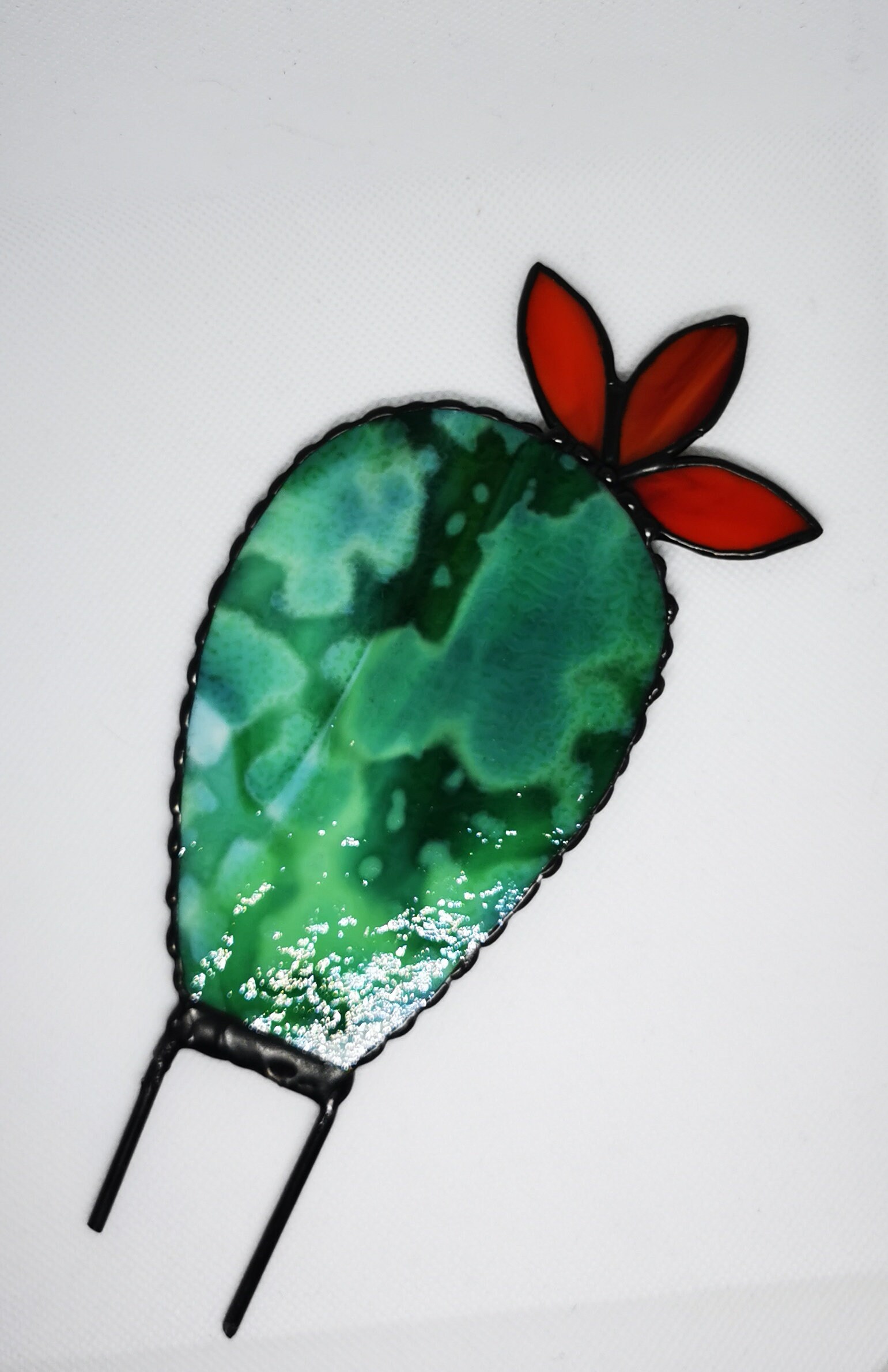 Stained Glass Cactus Plant Stake, Stained Glass Cactus, Pot Stake - Etsy