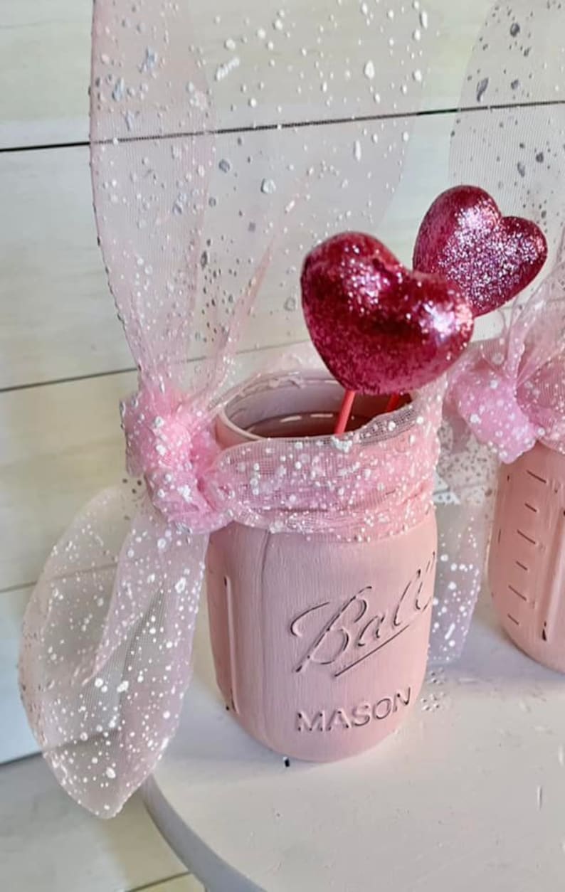 Valentine's Day Jars/valentine's Day Gift/valentines Decor/farmhouse ...