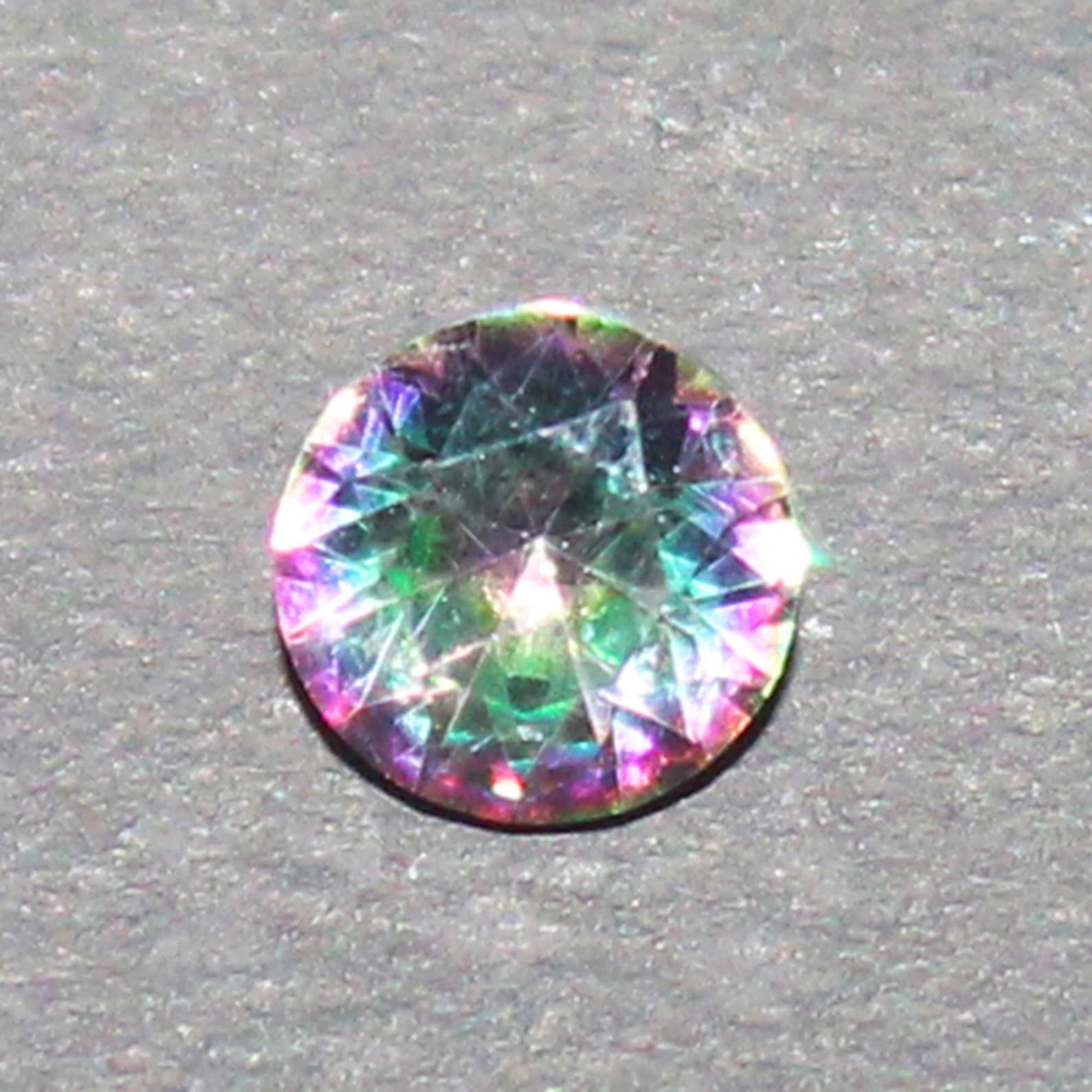 Piedra de topacio místico de tamaño 10 x 10 mm, corte redondo facetado ...