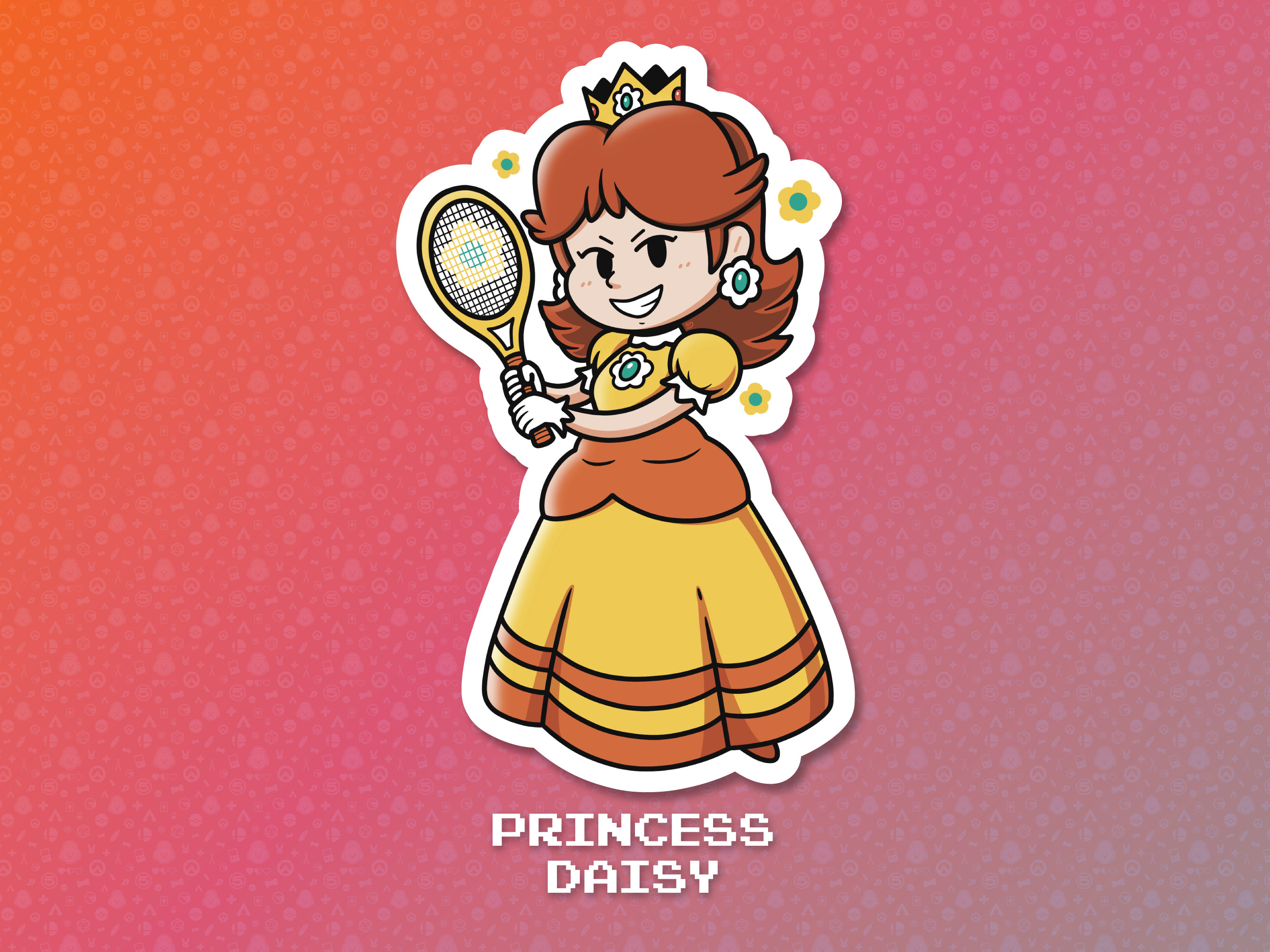 Mario Princesses Vinyl Cute Gaming Stickers - Peach, Daisy, Rosalina - Etsy