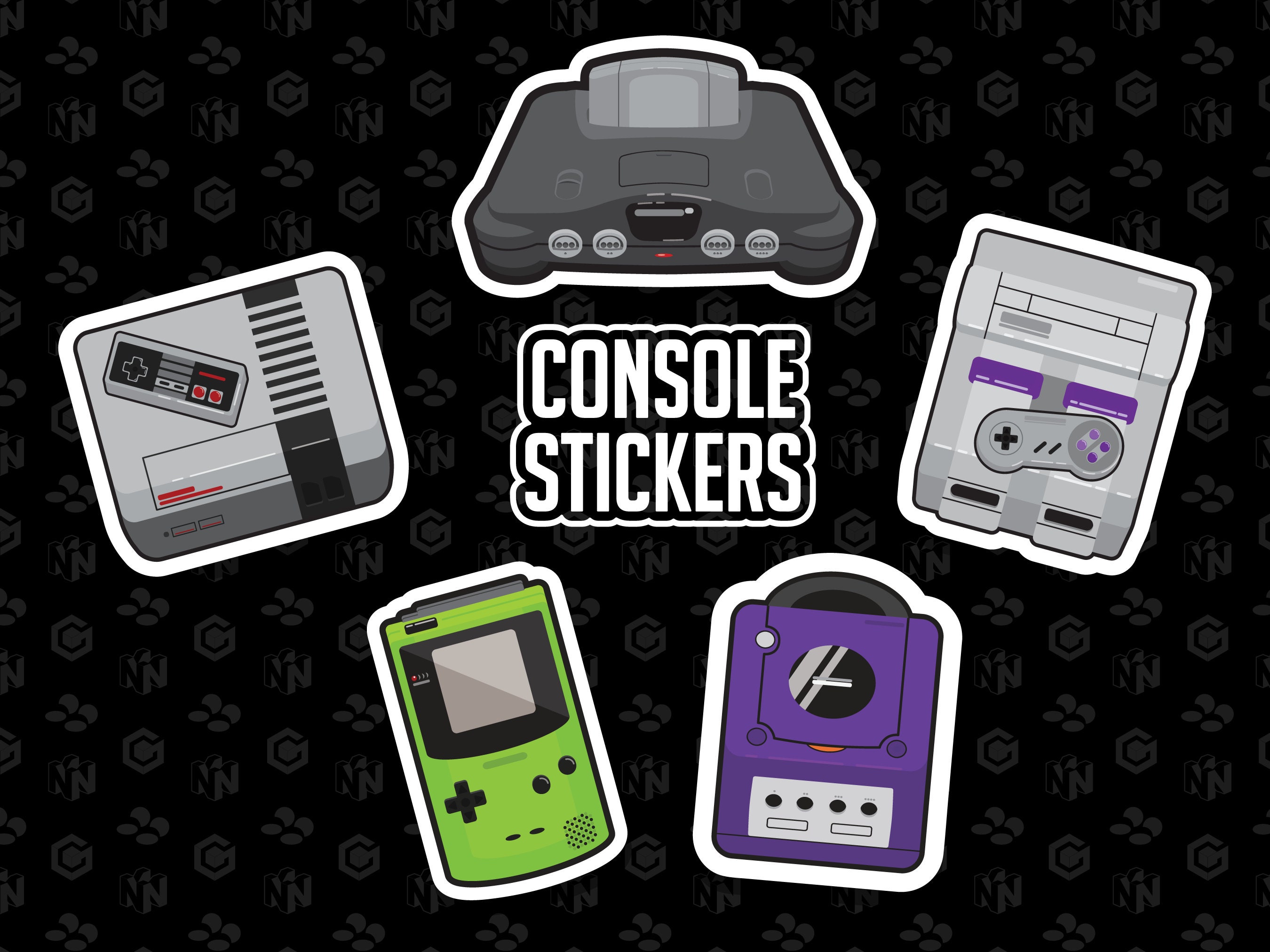 Retro Gaming Console Stickers - Die-cut Vinyl Stickers - Etsy
