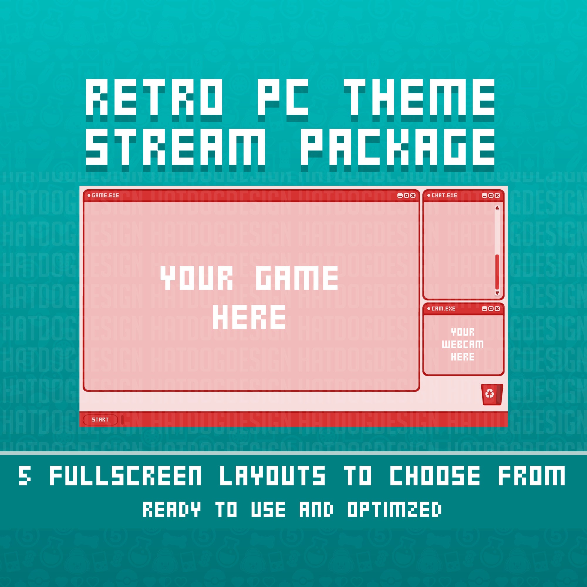 Retro PC Custom Stream Package - Etsy