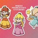 Mario Princesses Vinyl Cute Gaming Stickers Peach, Daisy, Rosalina - Etsy