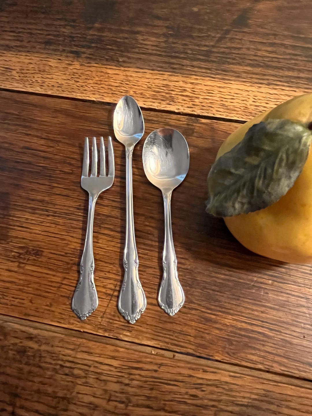 Vintage Infant and Baby Flatware Set, Oneida TODDLETIME Stainless Steel ...