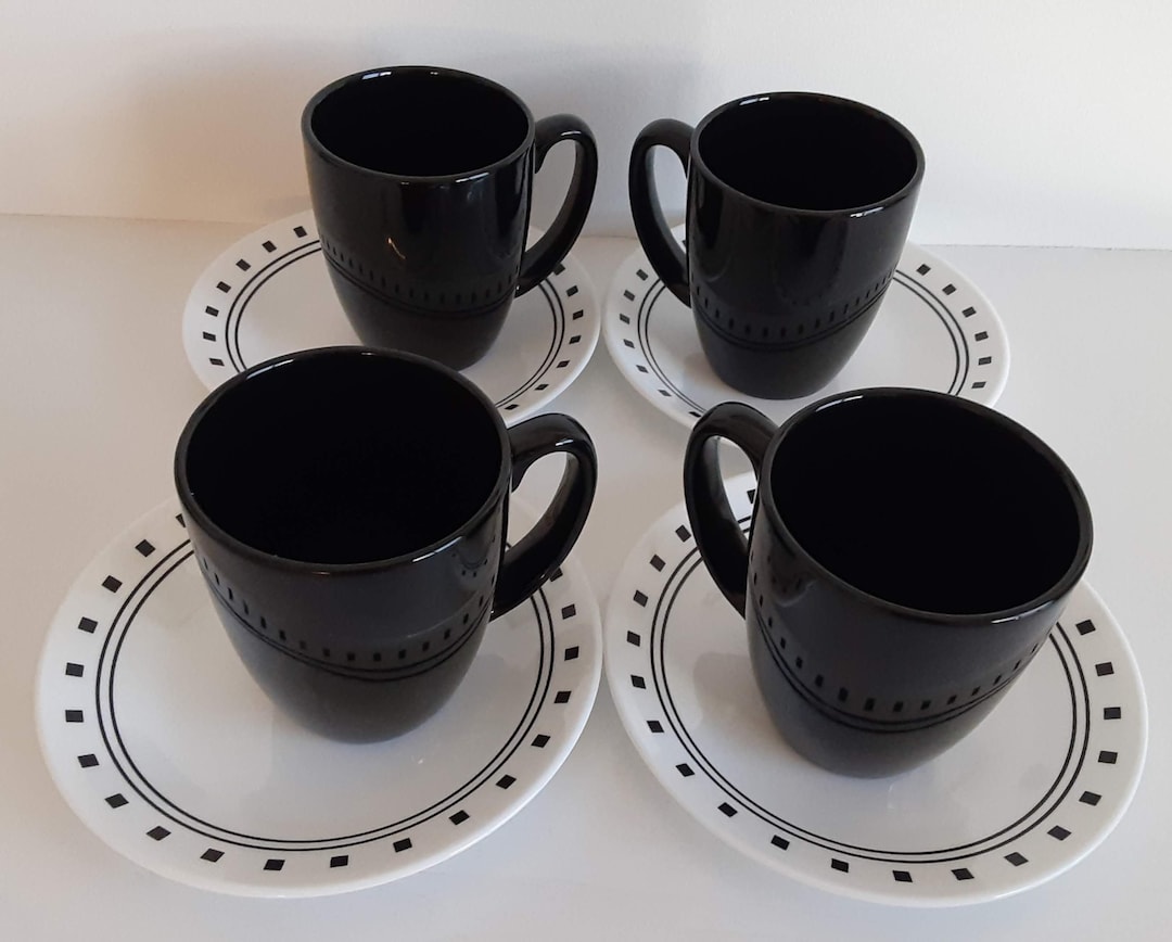 Corelle City Block Plates (4), / Corelle Coordinates Mugs (4) - Etsy