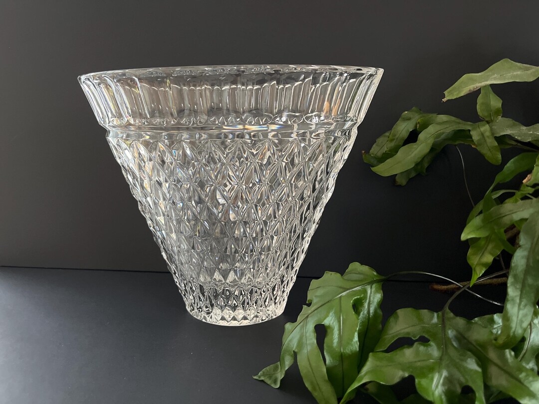 Large Bombay Leaded Crystal Vase - Etsy