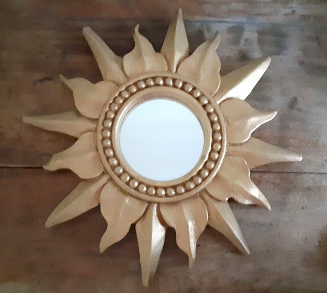 MCM Large Sunburst Mirror Wall Mount - Etsy