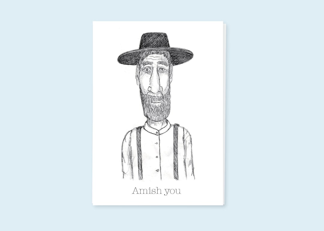 Punny Amish Card, Amish Humor Card - Etsy