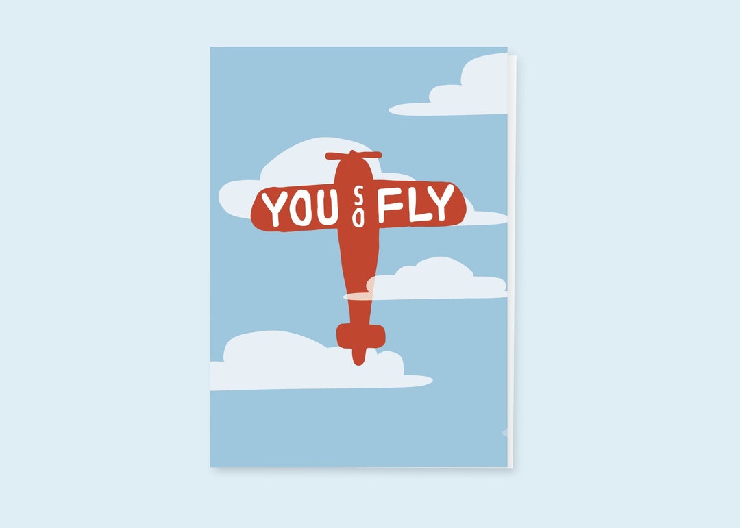 Punny Airplane Card, Airplane Pun Card, so Fly Card, You’re the Flyest ...