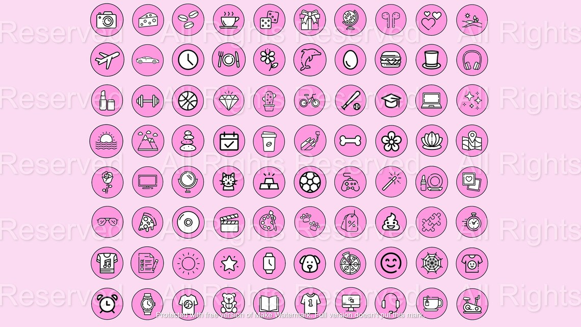 80 Instagram Essential Pink Highlight Icons, Instagram Highlight Covers ...