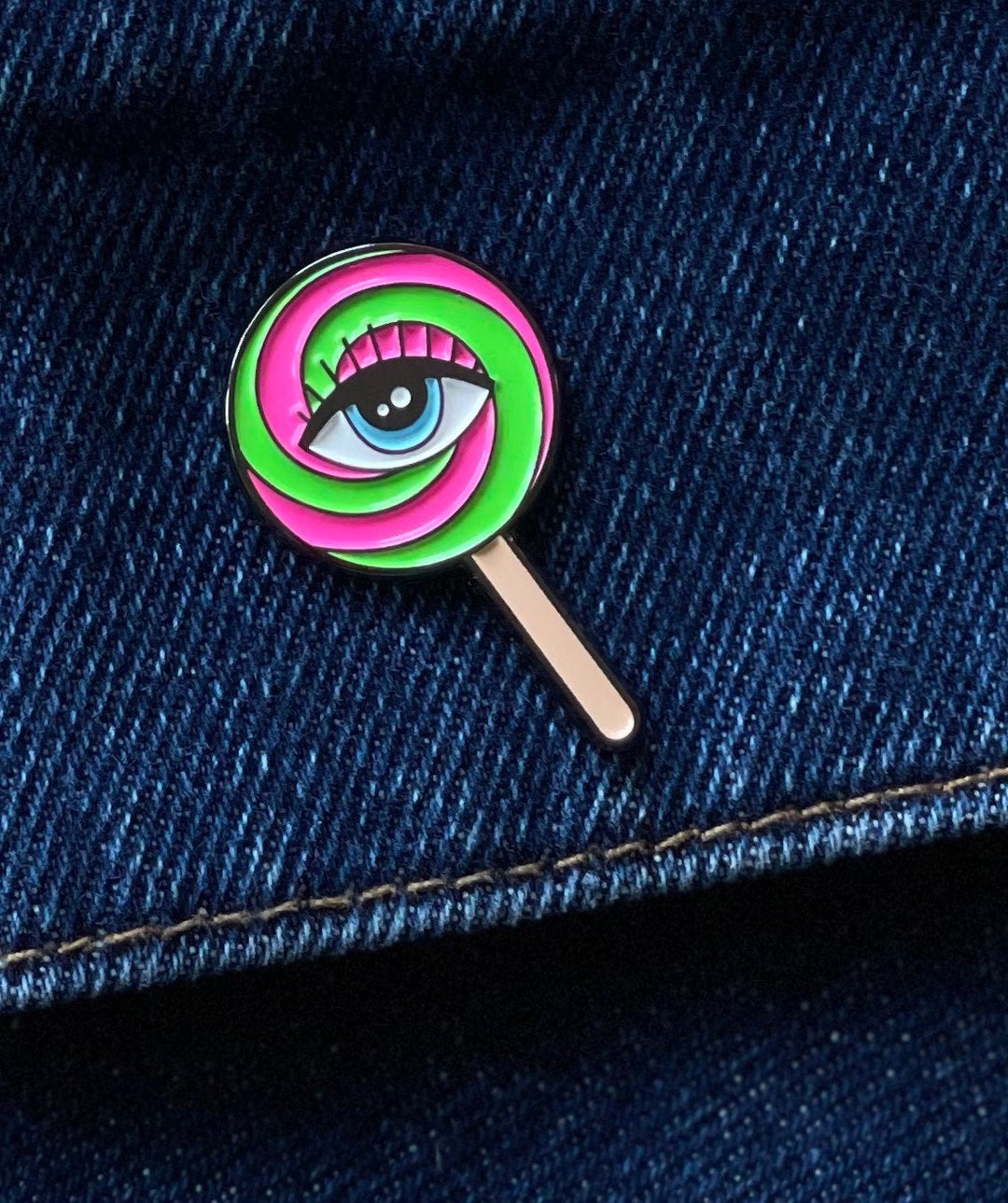 EYE CANDY Soft Enamel Pin Badge - Lollipop New Unique Cool Quirky Cute ...