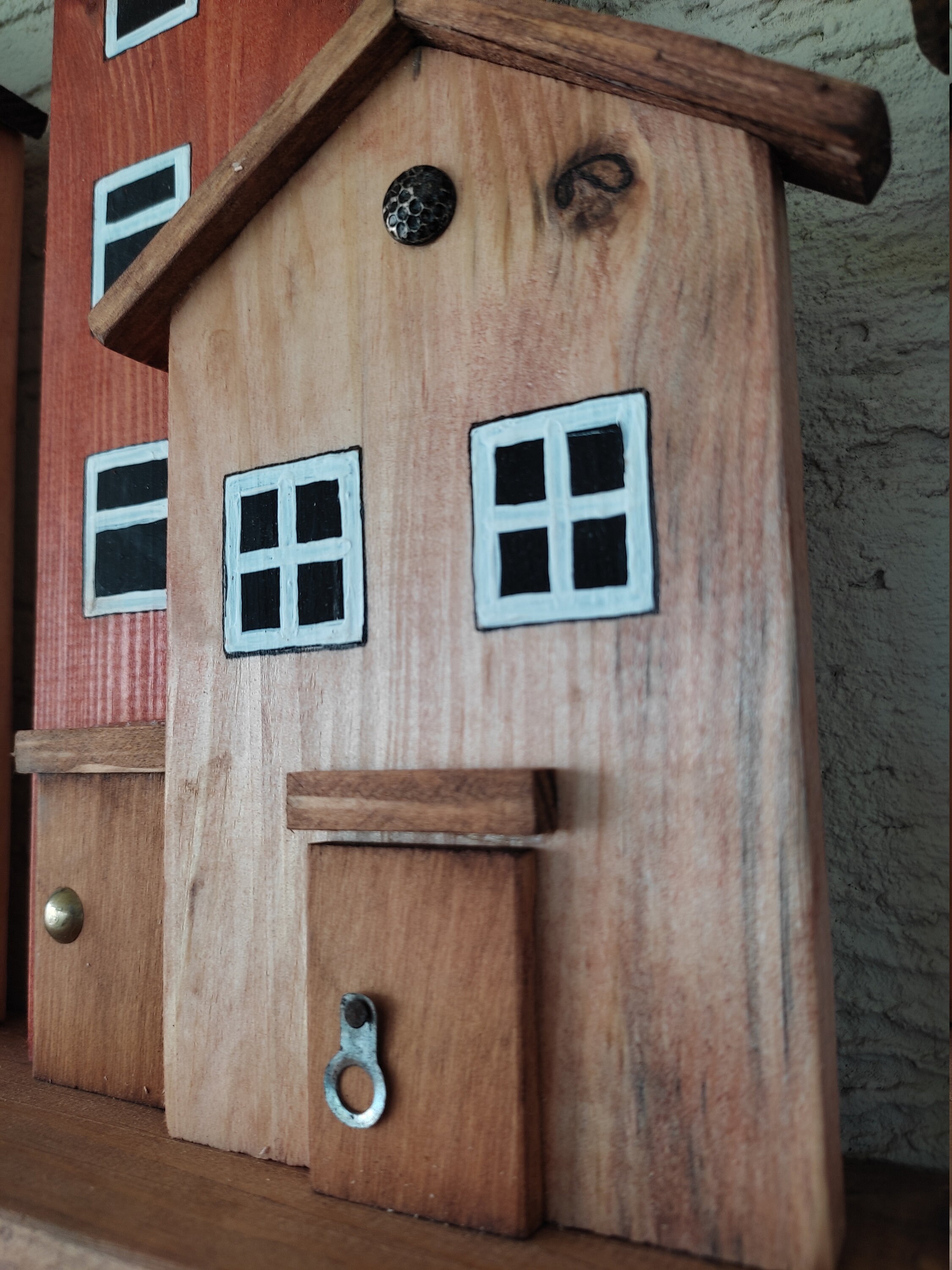 Wood Key Holder for Wall, Wooden Decor, House Shaped Key Hanger - Etsy