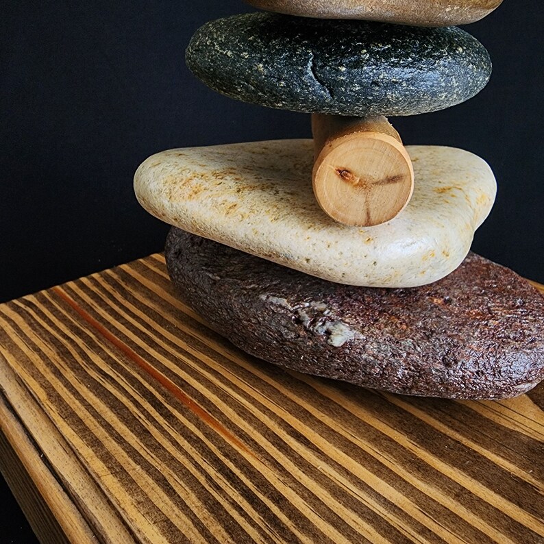 Rock Lamp With Lamp Shade, Stone Rustic Lighting for Table ...