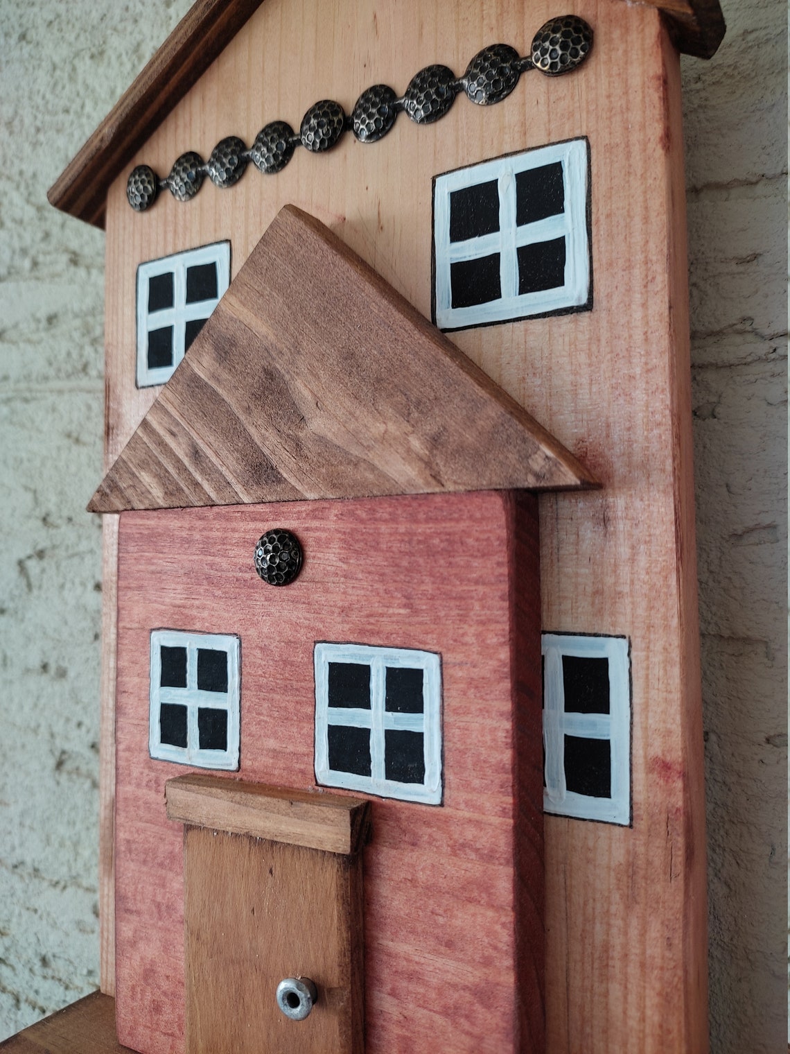 Wood Key Holder for Wall, Wooden Decor, House Shaped Key Hanger - Etsy