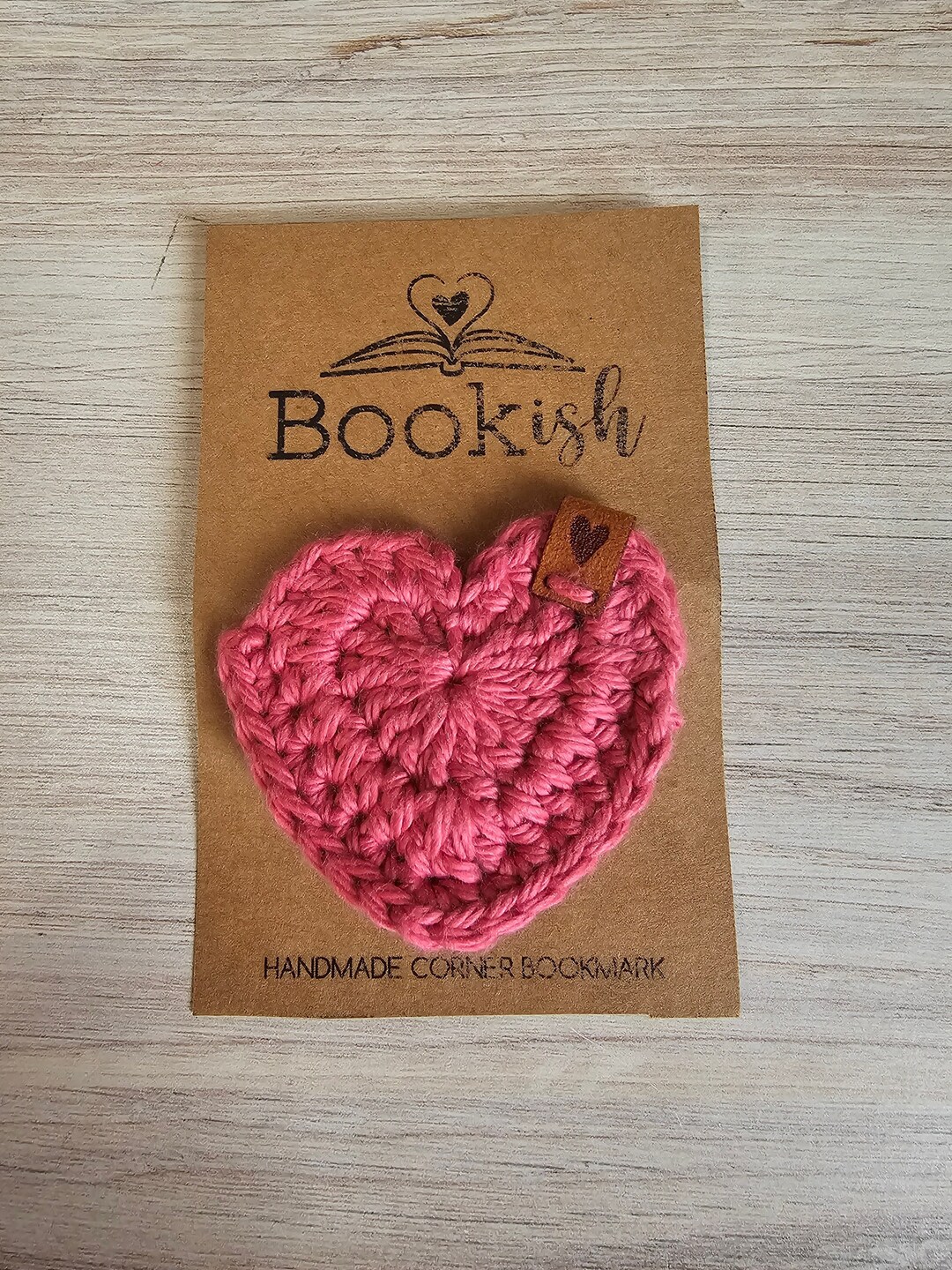 Pink Heart Crochet Bookmark | Corner Bookmark - Etsy