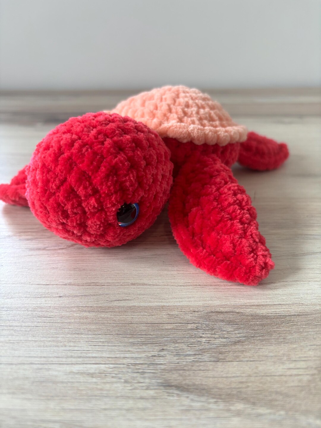Ready to Ship* Crochet Baby Turtle | Peach and Hot Pink Turtle - Etsy