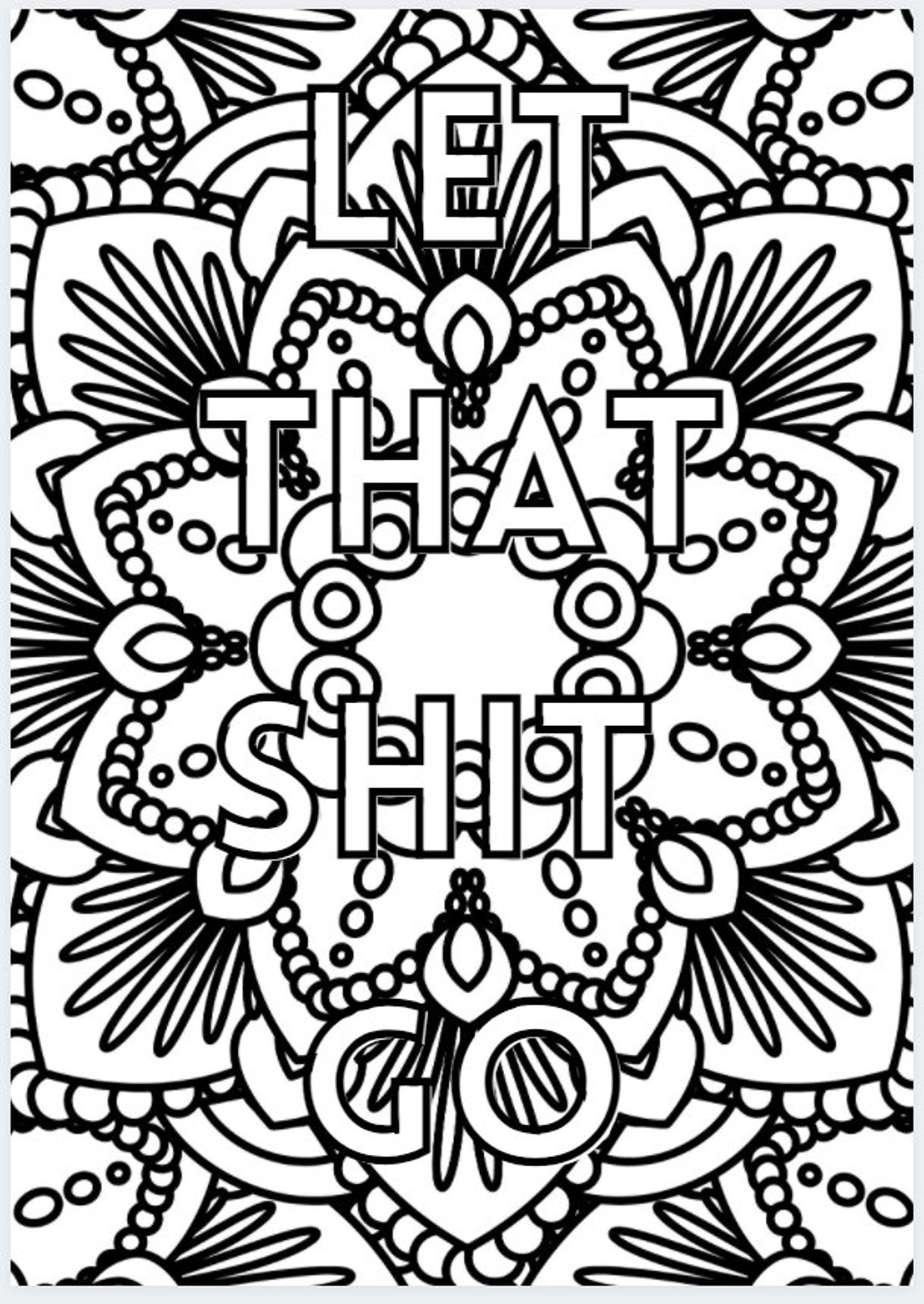 25 Page Rude Quotes Mandala Colouring Book Adult Colouring | Etsy UK