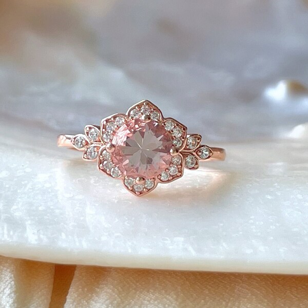 Pink Morganite Ring - Etsy