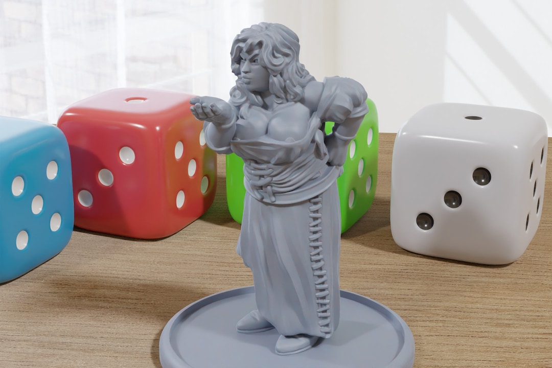 Chubby Street Strumpet - 3D Printed Minifigure - Proxy Minis for Dnd ...