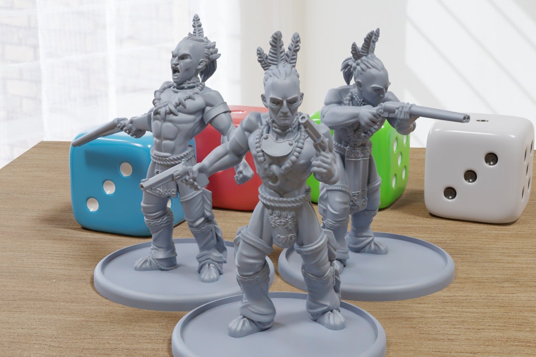 Native American Warriors - Proxy Minifigures for Miniature Games Like ...