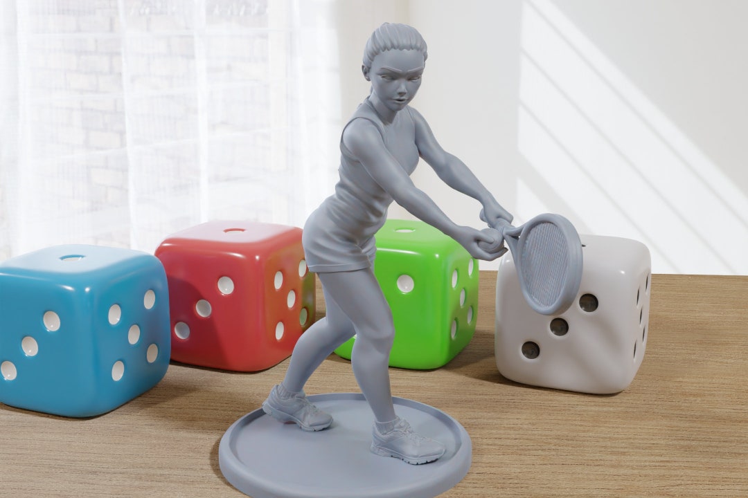 Sports Girl Tennis Dnd Miniature Collectible and Rolepaying Sexy Pin-up ...
