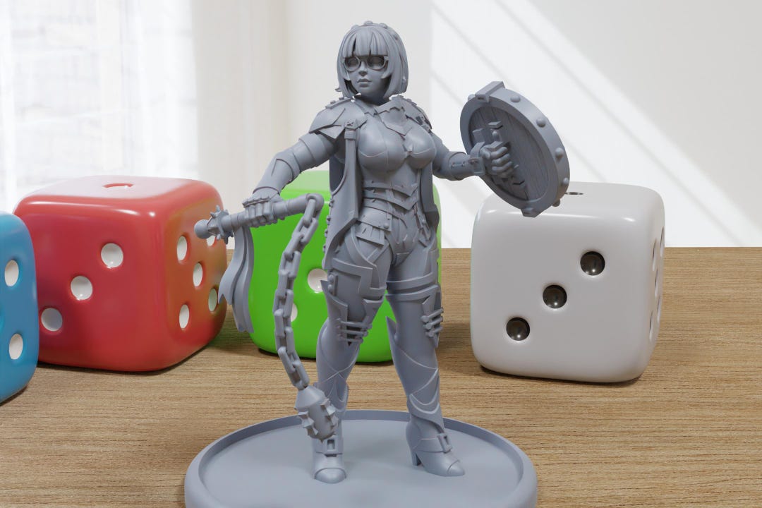 Elara Maiden Sexy Pinup 3D Printed Minifigures for Fantasy Miniature ...