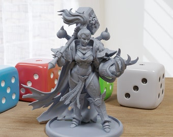 Moon Knight Female Fantasy Miniature 3d Resin Printed Model Pin up ...