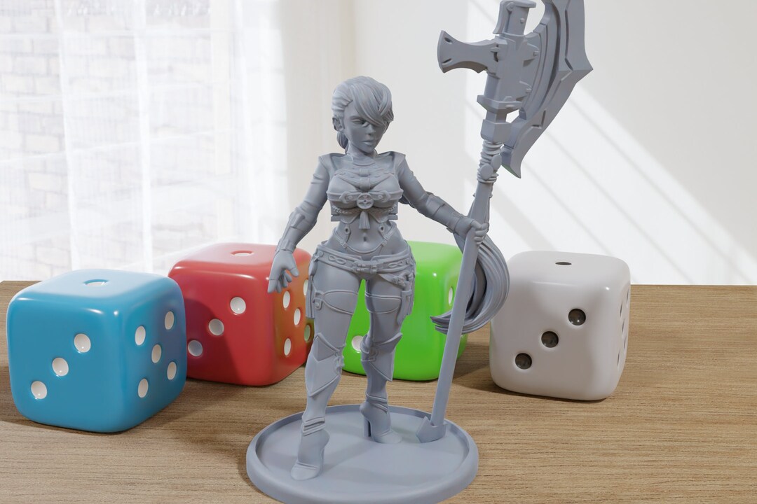 Heavy Glaive Warrior Sexy Female Dnd Miniature Collectible and ...