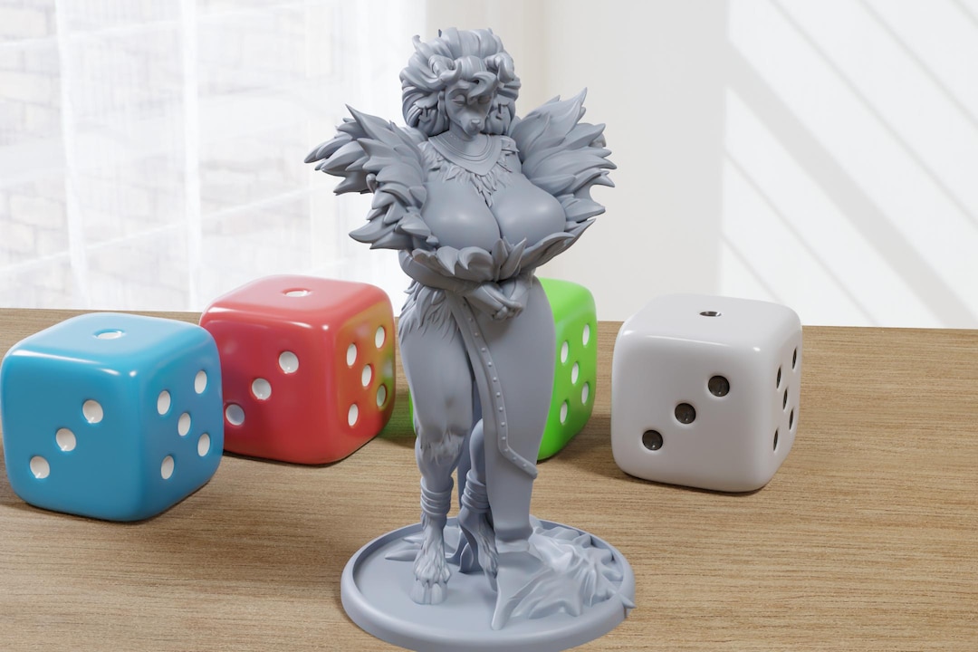 Rhok Zan Sexy Pin-up - 3D Printed Minifigure for Fantasy Miniature ...