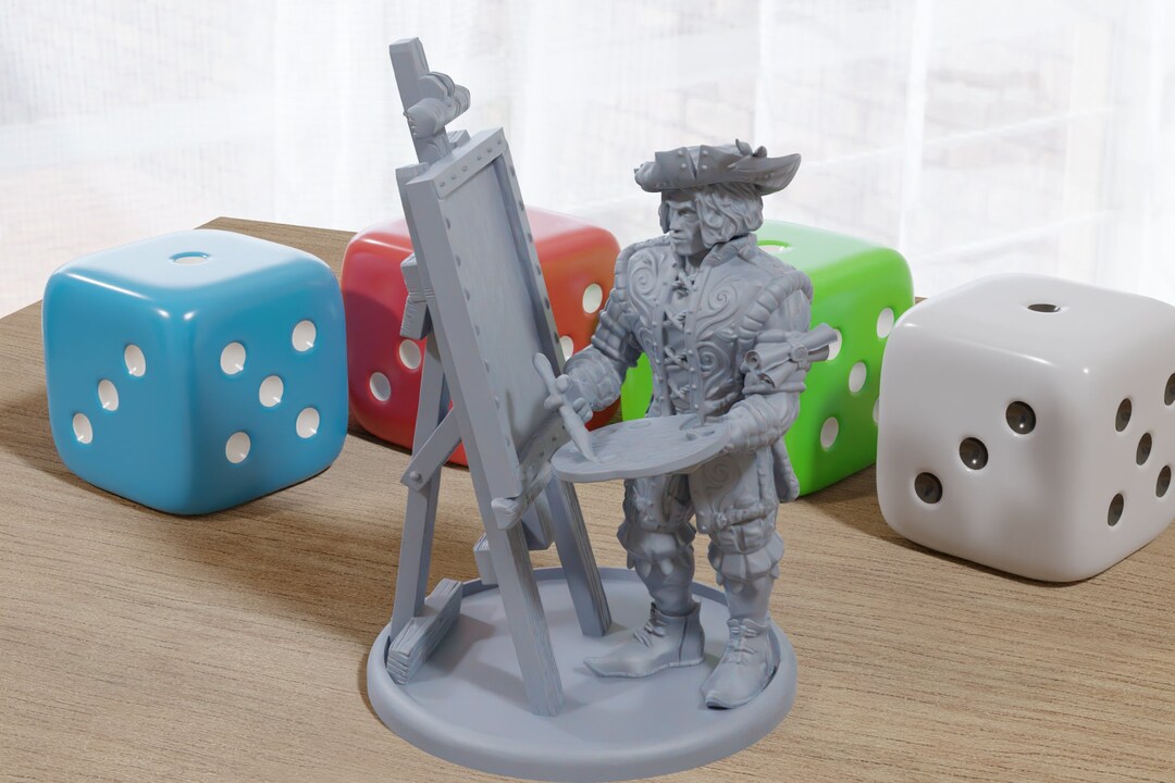 Male Artist - Medieval Townsfolk / Villagers - 3D Printed Minifigures ...