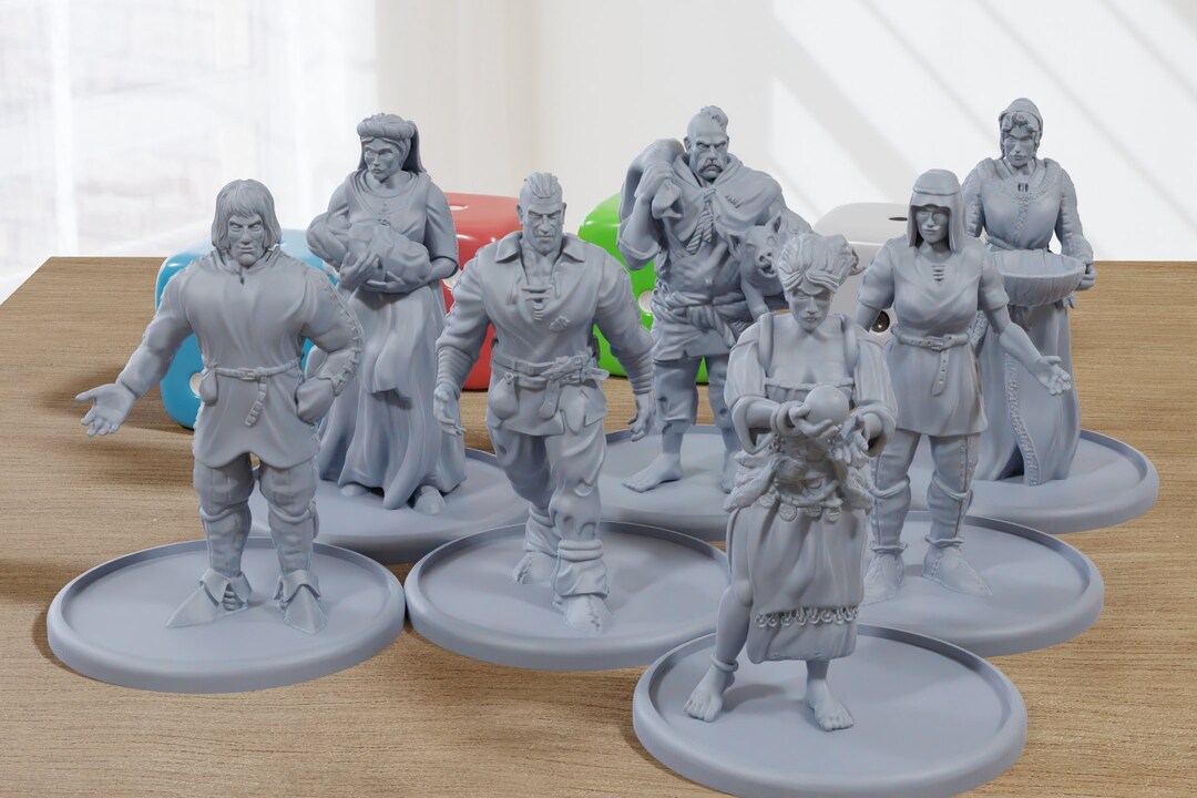 Common Civilians - Medieval Townsfolk / Villagers - 3D Printed ...