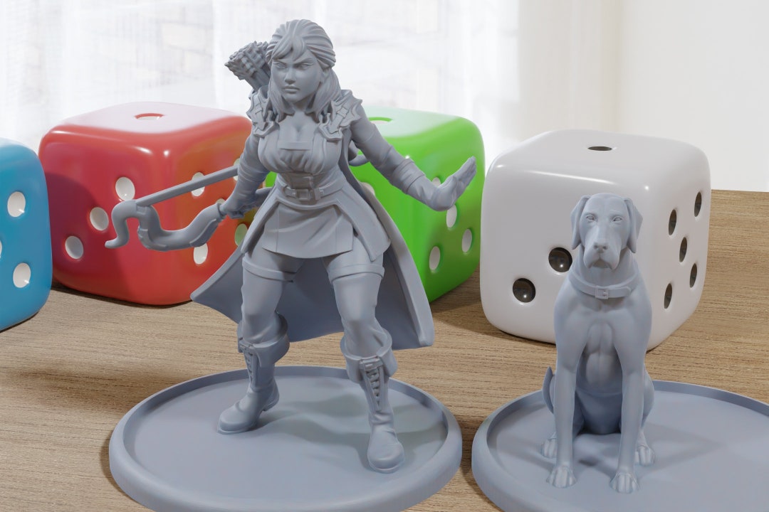 Explorer Sexy Pinup 3D Printed Minifigures for Fantasy Miniature ...