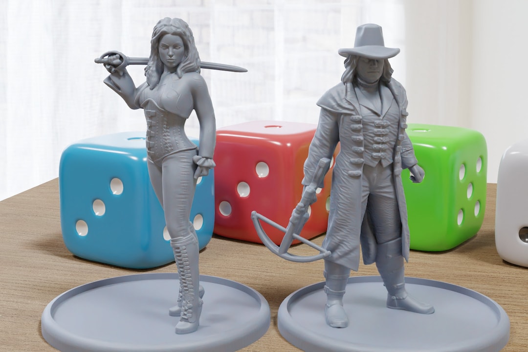 Vampire Slayers 3D Printed Minifigures for Fantasy Miniature Tabletop ...