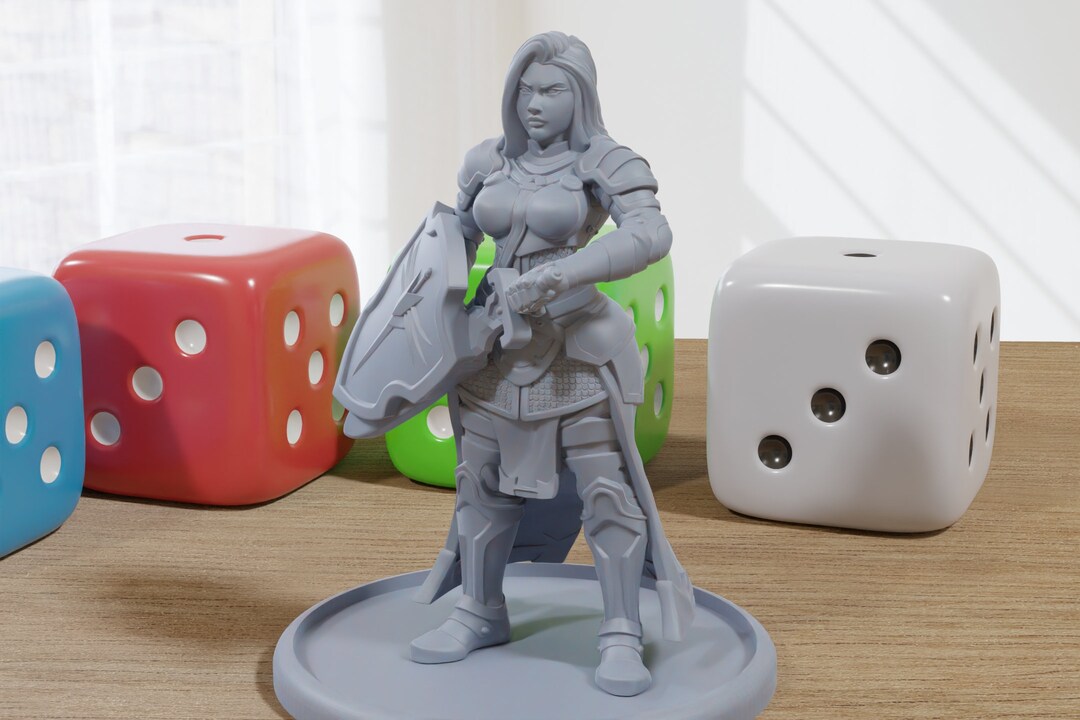Paladin Sexy Pinup 3D Printed Minifigures for Fantasy Miniature ...