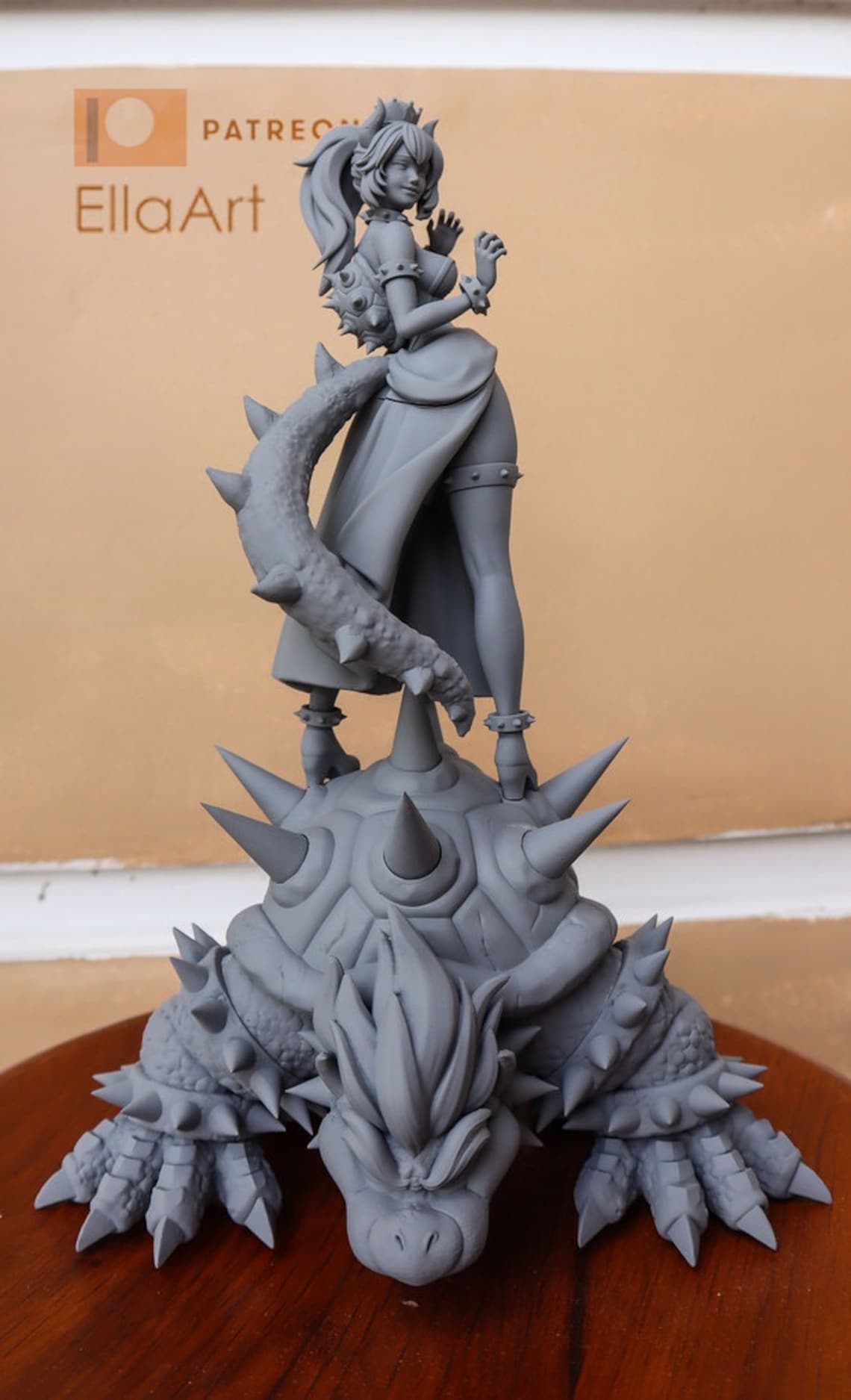 Sexy Bowsette Fan Art Miniature Pin Up 3d Print Resin Etsy