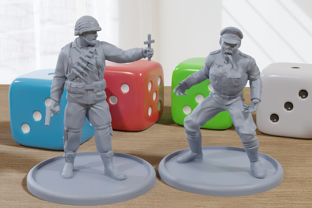 WW2 Vampire Hunter 3D Printed Minifigures for Fantasy Miniature ...