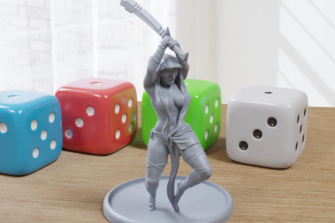 Nocturne Nyra - 3D Printed Minifigures for Fantasy Miniature Tabletop ...