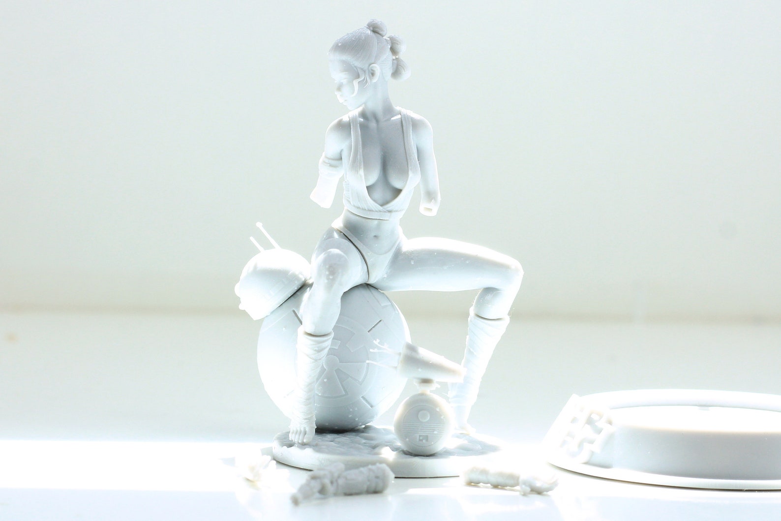 Sexy Rey Star Wars Fan Art Miniature Pin Up 110 3d Print Etsy