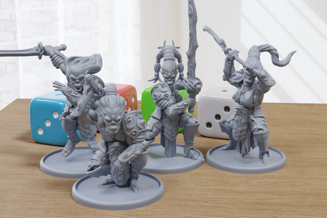 Gith Raiders - 3D Printed Minifigures for Fantasy Miniature Tabletop ...