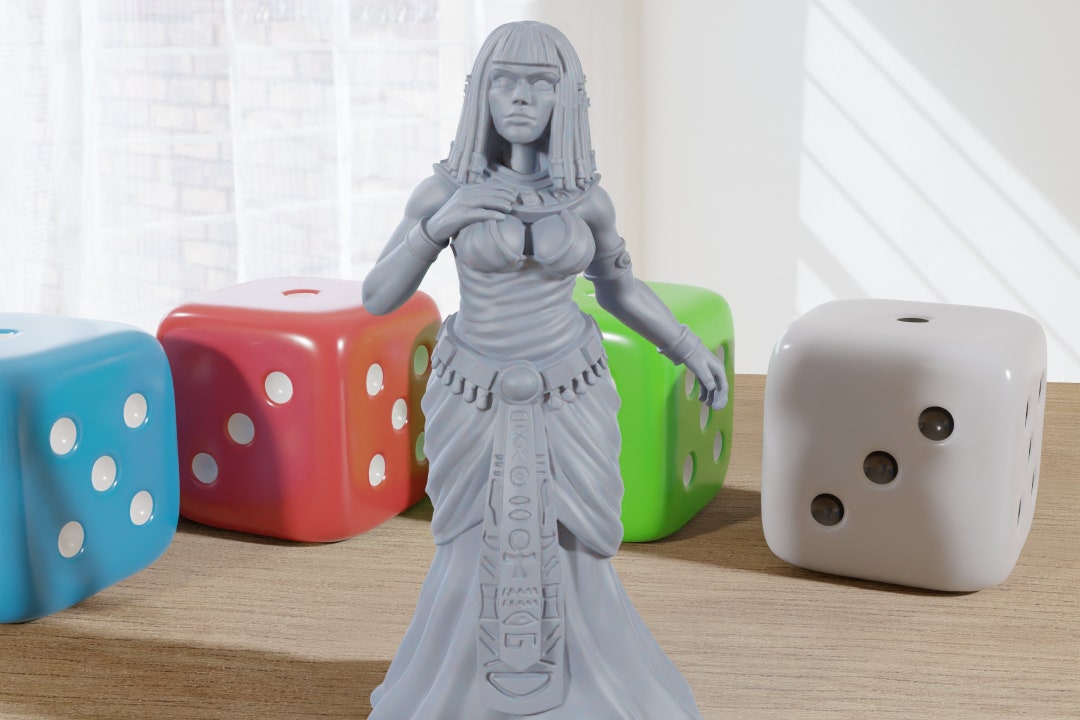 Cleopatra - 3D Printed Minifigure - Proxy Minis for Dnd, Baldurs Gate ...
