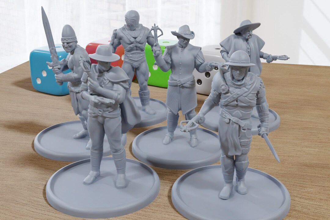 Brutal Medieval Gang - 3D Printed Minifigures for Fantasy Miniature ...
