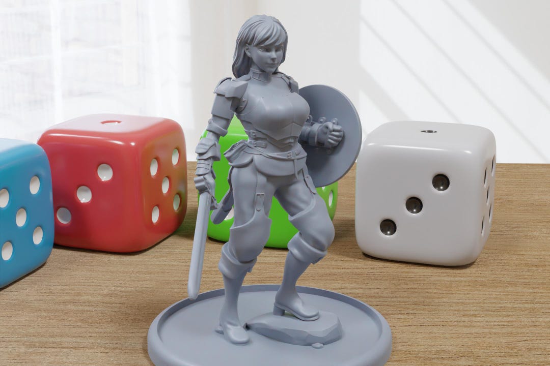 Selene Maiden Sexy Pinup 3D Printed Minifigures for Fantasy Miniature ...